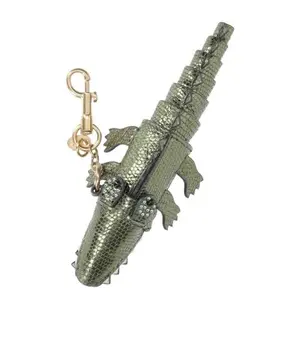ANYA HINDMARCH Embossed Metallic Keychain