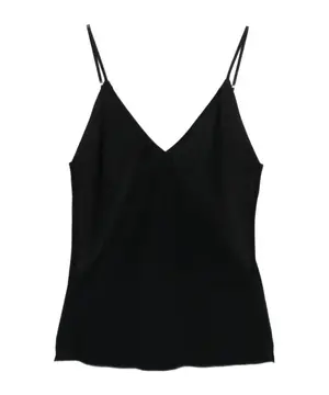 FORTE_FORTE V-neck Strappy Camisole - Black