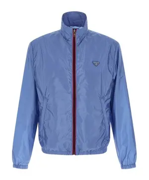 Prada Long-sleeved Zip-up Jacket - Blue