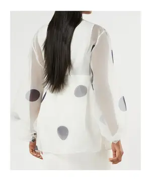 Marina Rinaldi Silk Organza Tunic With Bejewelled Details