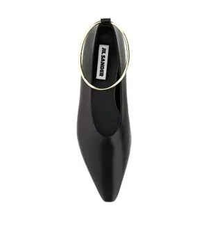 JIL SANDER Ring Ballet Flats - Black