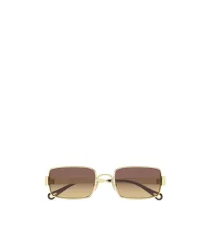 Chloé Eyewear Rectangle Frame Sunglasses - Brown