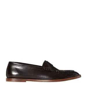 THE ROW Pleated Loafers - Black