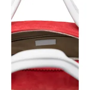 Dries Van Noten Striped Suede Shoulder Bag - Red