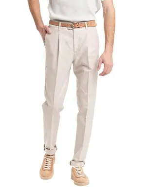 Brunello Cucinelli Pleated Turn-up Trousers - Pink
