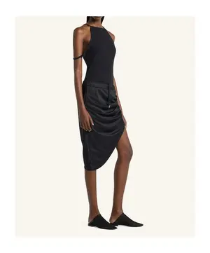 COURREGES Asymmetrical Draped Midi Skirt