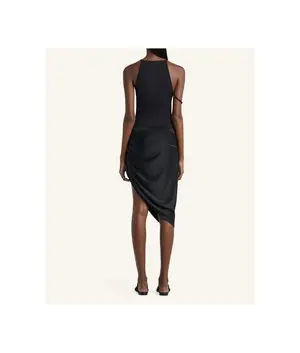COURREGES Asymmetrical Draped Midi Skirt