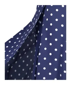 P.a.r.o.s.h Polka Dot V-neck Halter Dress - Blue