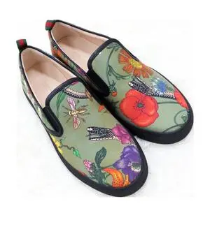 Gucci Gucci Printed Slip-On Shoes Multicolor