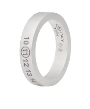 MAISON MARGIELA Engraved Numerical Logo Ring - Silver