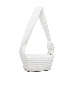 Issey Miyake Linear Knit Shoulder Bag - White