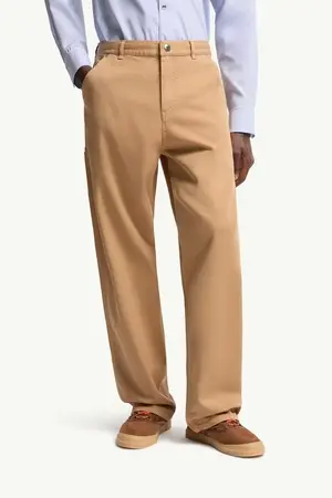 Moncler Gabardine Cargo Trousers - Camel