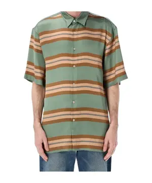 Dries Van Noten Cassidye Stripe Short-sleeve Shirt - Multicolor
