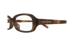 Saint Laurent Rectangle-frame Glasses - Brown