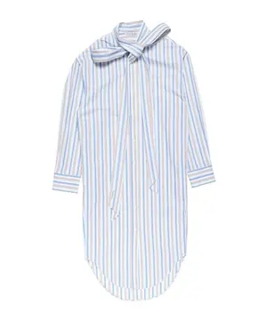 Acne Studios Striped Shirt Dress With Bow Detail