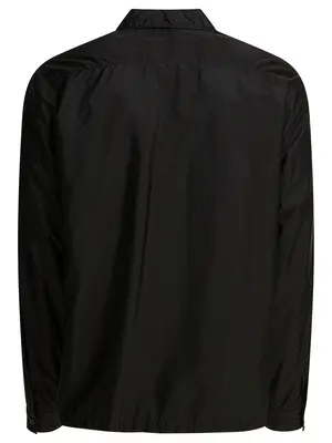Prada Triangle-logo Zipped Shirt - Black