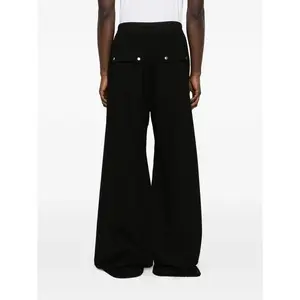 Rick Owens Zipped Wide Leg Trousers - Black