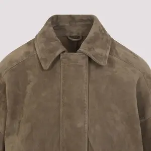 Brunello Cucinelli Couture Shiny Zipper Pull Outerwear Jacket - Brown