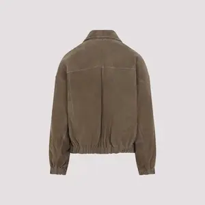 Brunello Cucinelli Couture Shiny Zipper Pull Outerwear Jacket - Brown