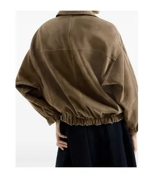 Brunello Cucinelli Couture Shiny Zipper Pull Outerwear Jacket - No