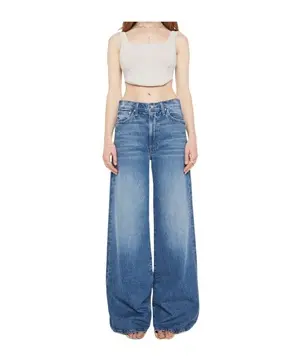 MOTHER The Ditcher Roller Zip Sneak Wide-leg Jeans