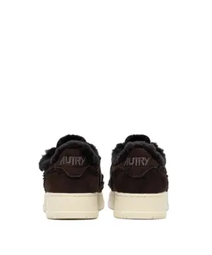 AUTRY Medalist Shearling Low-top Sneakers - Brown