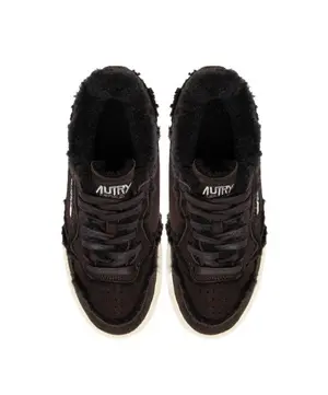 AUTRY Medalist Shearling Low-top Sneakers - Brown