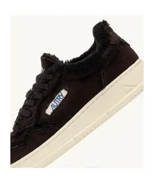 AUTRY Medalist Shearling Low-top Sneakers - Brown