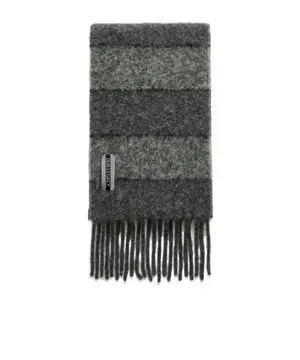 Our Legacy Fuzzy Striped Scarf - Black
