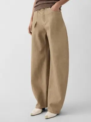 Jacquemus Ovalo De-nîmes Relaxed Fit Jeans - Light Brown
