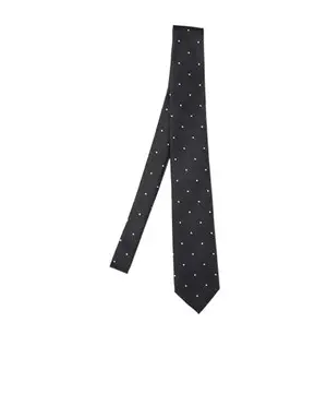 TOM FORD Polka Dot Neck Tie - Black