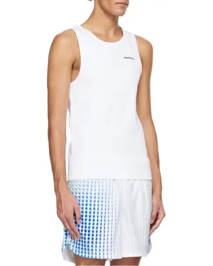 Casablanca Embroidered Logo Ribbed Tank Top