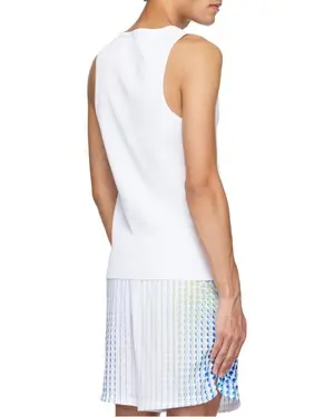 Casablanca Embroidered Logo Ribbed Tank Top