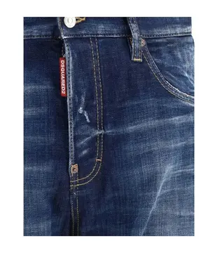 Dsquared2 642 Distressed Straight-leg Jeans - Blue
