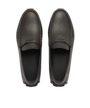 Emporio Armani Logo Plaque Slip-on Loafers