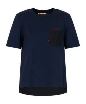 Marni Asymmetrical Pocket Logo T-shirt - Black