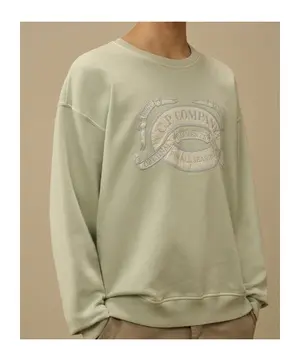 C.P. COMPANY Logo Embroidered Crewneck Sweatshirt