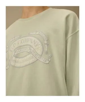 C.P. COMPANY Logo Embroidered Crewneck Sweatshirt