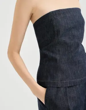 Brunello Cucinelli Strapless Top With Back Zip Closure