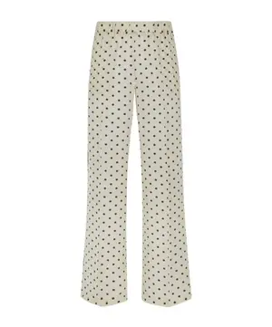 P.a.r.o.s.h Polka Dot Print Trousers - White