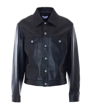 Bottega Veneta Leather Button-up Jacket