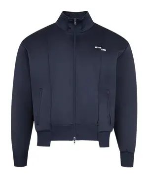 Vetements Long-sleeved Zip-up Sweatshirt - Navy