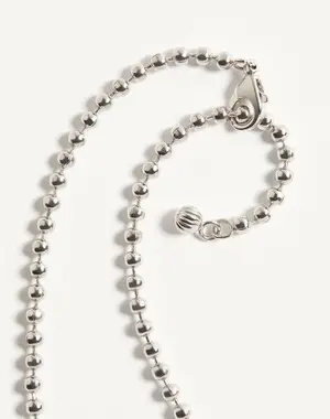 Valentino Garavani Oval Vlogo Signature Necklace - Gray