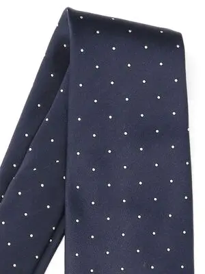 TOM FORD Polka-dot Satin Neck Tie - Black