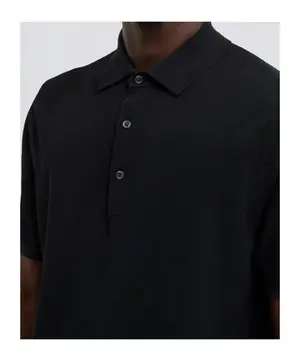 Aspesi Short-sleeve Polo Shirt - Black