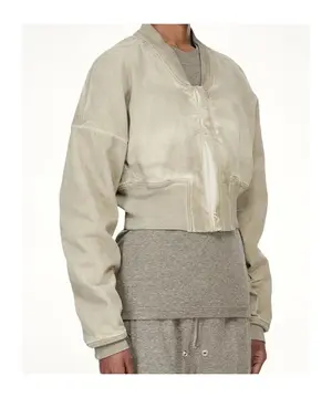 Rick Owens Flight Cropped Jacket - Sand