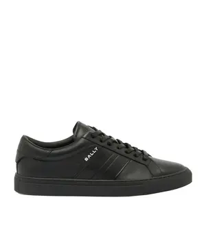 Bally Hedon Leather Sneakers - Black