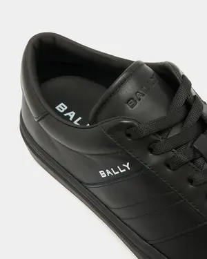 Bally Hedon Leather Sneakers - Black
