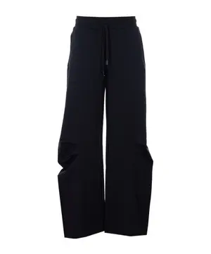 Patrizia Pepe Wide Leg Ruffle Trousers