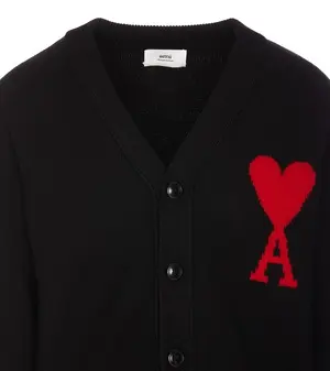 AMI Paris De Coeur Knitted Cardigan